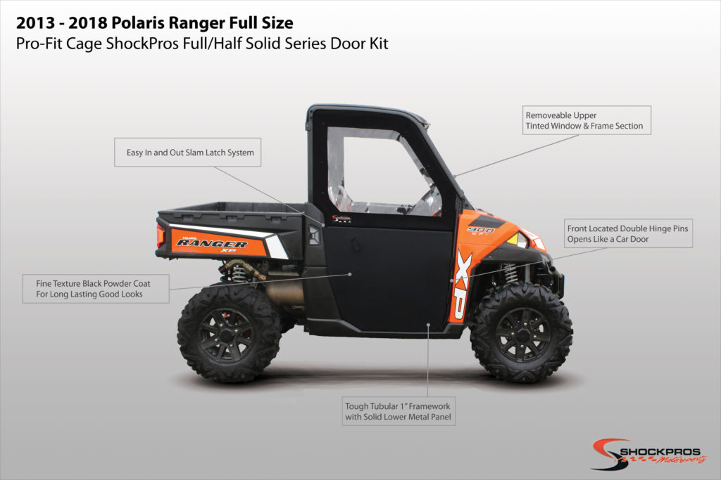 Polaris Ranger 900 Full Size Door Kit (Set Of 2) - ShockPros